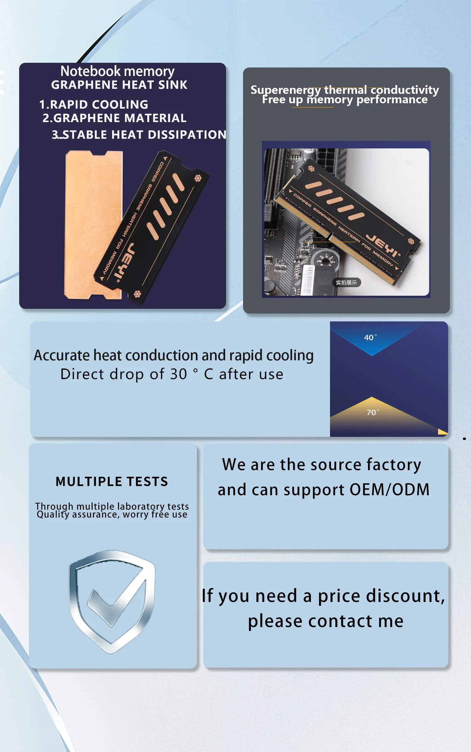 Ddr5 Ddr2 Ddr3 Ddr4 Ngff Graphene Copper Foil Ram Heat Dissipation Heatsink Radiator Cooling ...