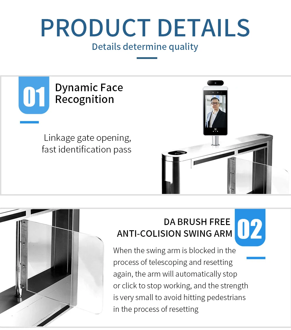 HFSecurity Face Recognition Entrance Gate Control System Automatic ...