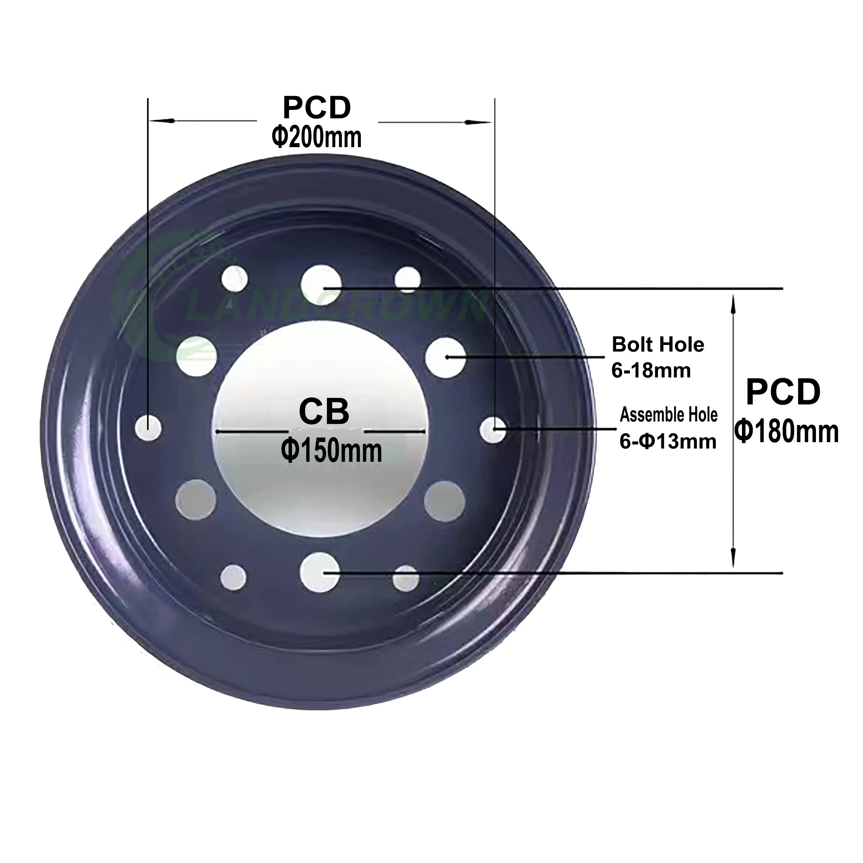 Forklift Split Wheel Rim 5.00F-10 - Durable & Versatile