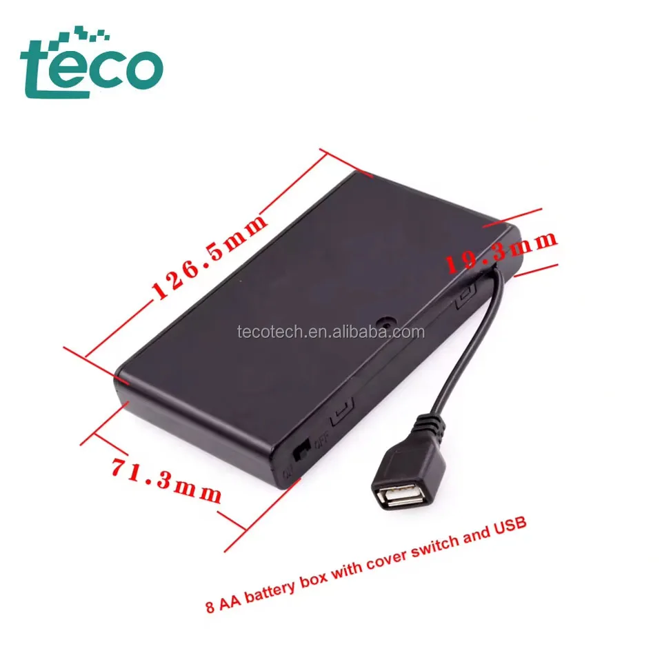 Aa Size Battery Box Plastic Battery Holder 2/3/4/8 Aa With Usb Power ...