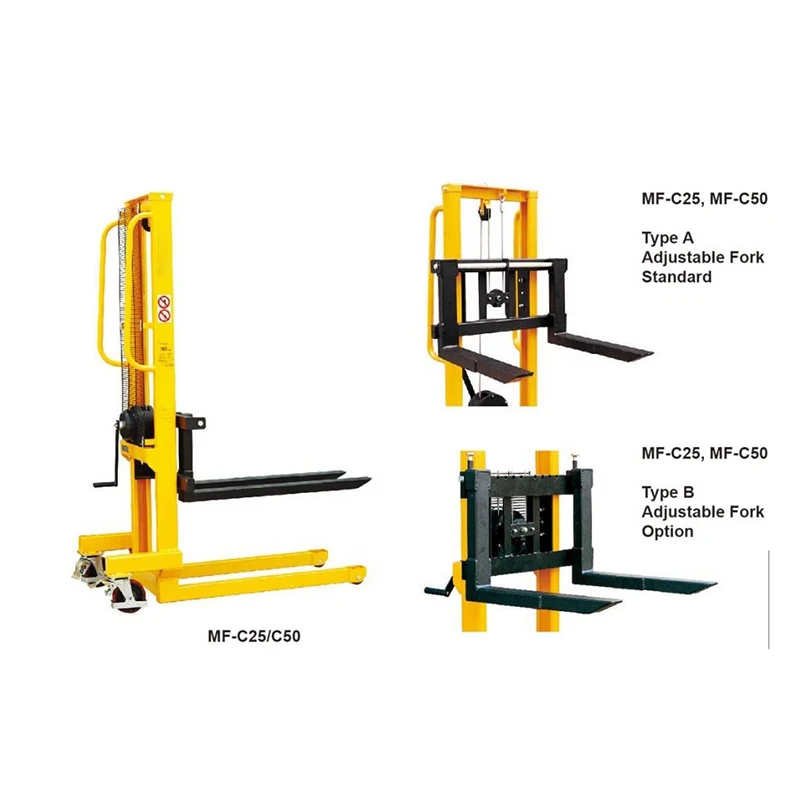 Manual Hand Forklift Stacker Hand Hydraulic Forklift Pallet Stacker ...