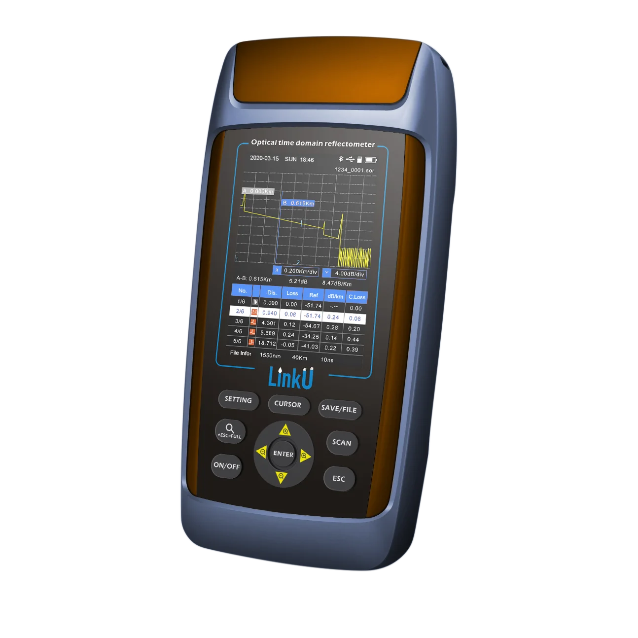 OTDR LOT2100 MINI Fiber Tester Equipment OTDR Optical Time FTTH Optic ...