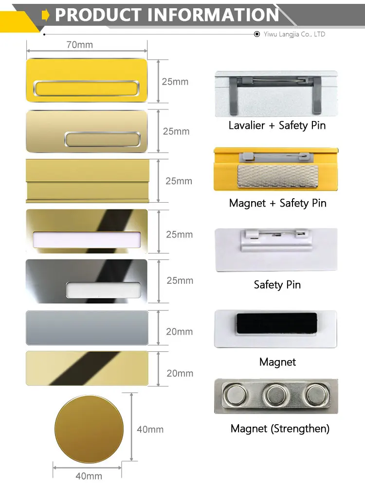 Custom Stainless Steel Name Badges - Perfect for Employees