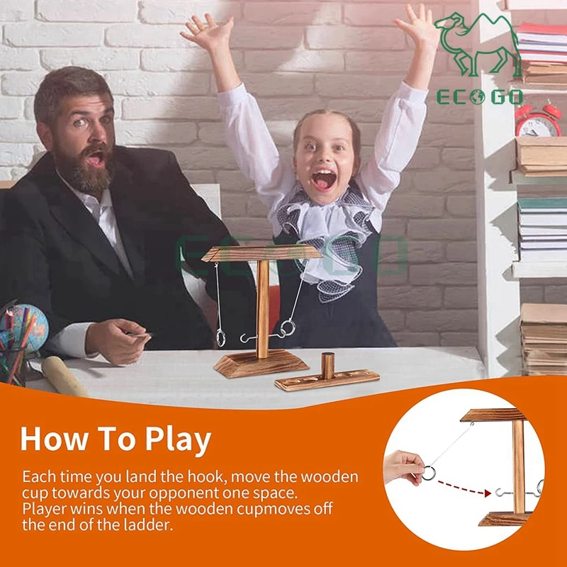 Large Ring Toss Game For Adults Kids Hook And Ring Toss Game With Shot ...