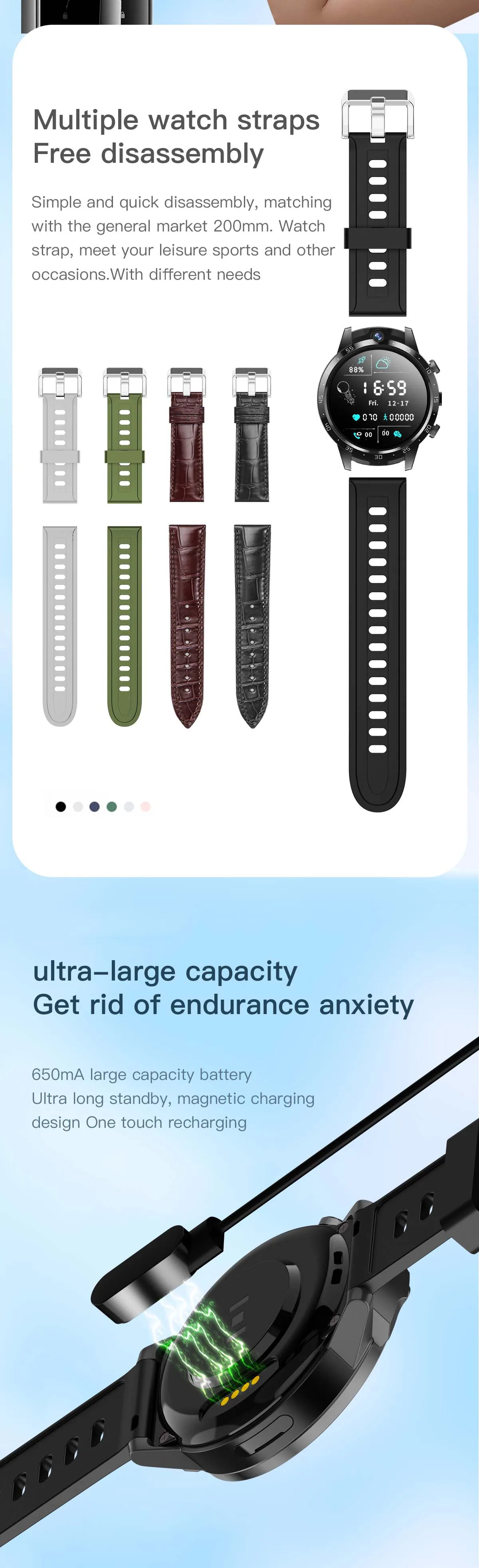 VALDUS X600S Smart Watch - GPS, Health, and SOS Features