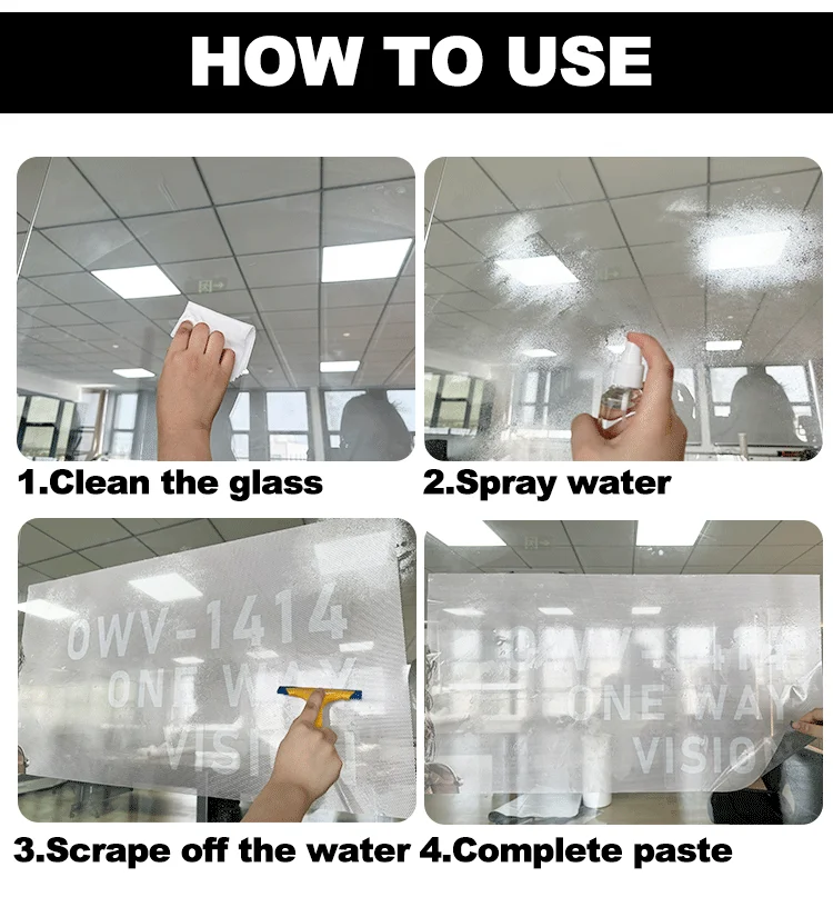 Custom Any Size One Way Vision Digital Printing Window Sticker For ...