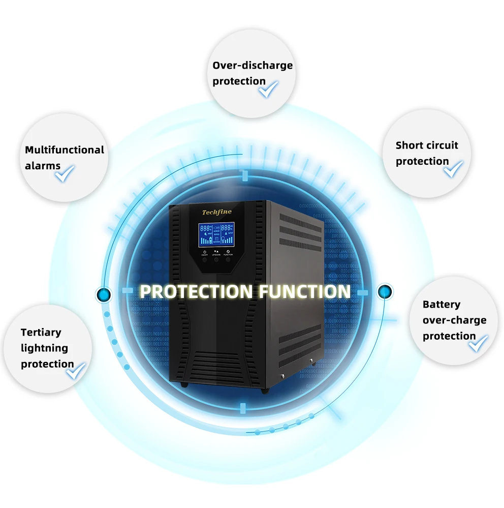 Line Interactive 6kva 4800w Ups With/without Battery 12v 220v 2kva 3kva ...