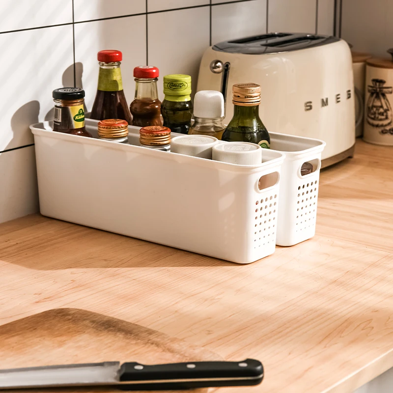 Large Square Plastic Storage Box for Bathroom Kitchen Living Room ...