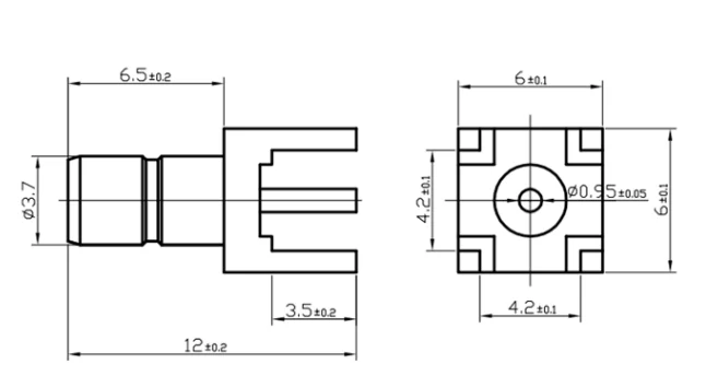 Rf Connector Smb-jhd Pcb Panel Receptacle Smb-je Smb Male Straight 50 Ohm Receptacle - Buy Smb ...