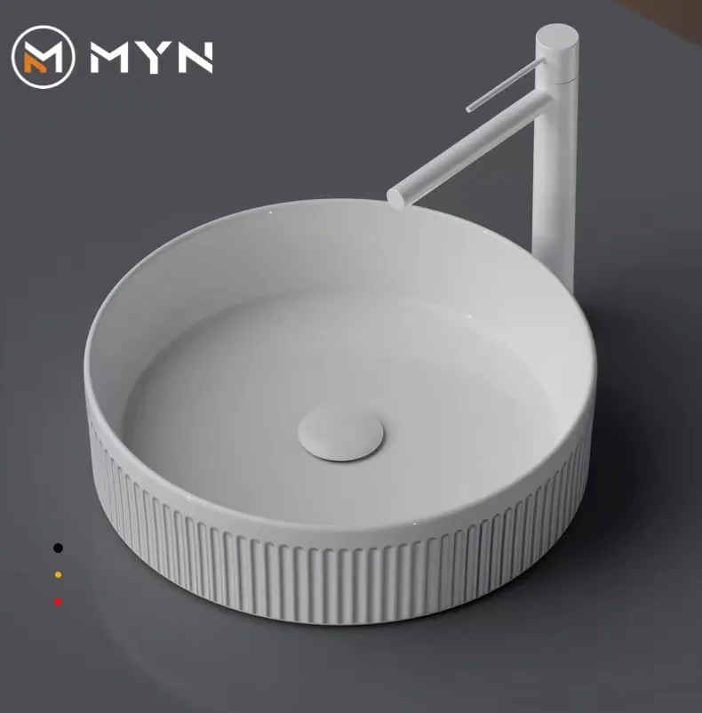 Lavabo Modern Ceramic Bathroom Sink - Countertop Art Basin