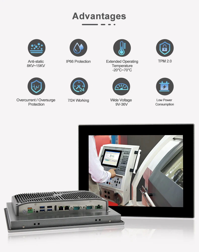 Industrial Embedded Ultra-robust Win10 Rugged Multi-touch Pcap Touch ...