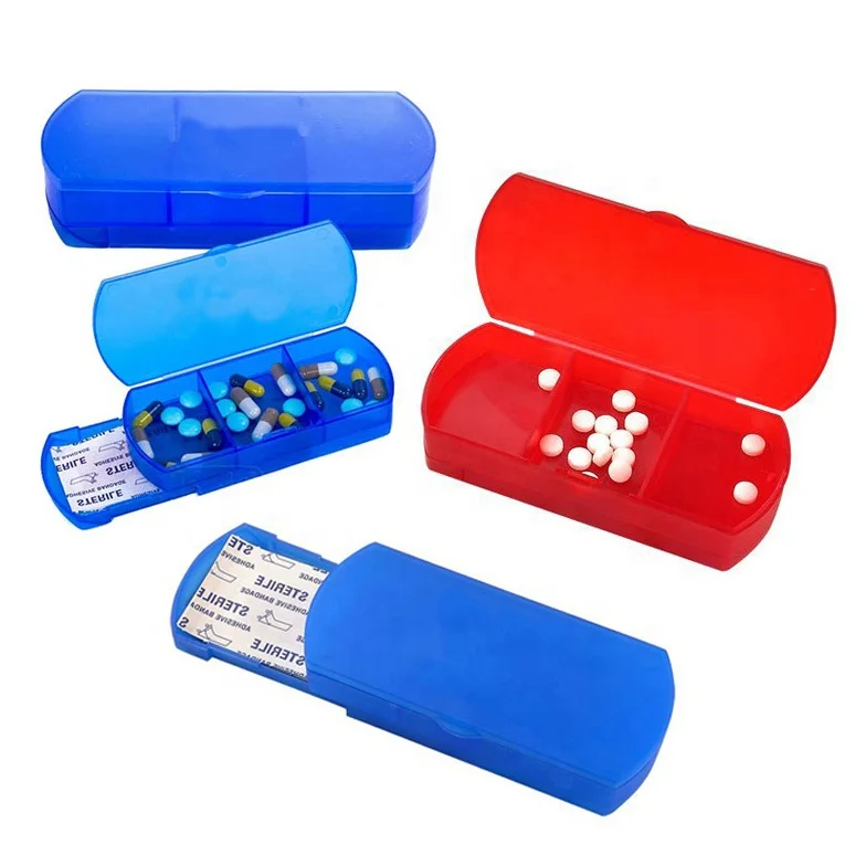 Plastic Adhesive Bandage Dispenser Box Medicine Case Pill Box Organizer ...