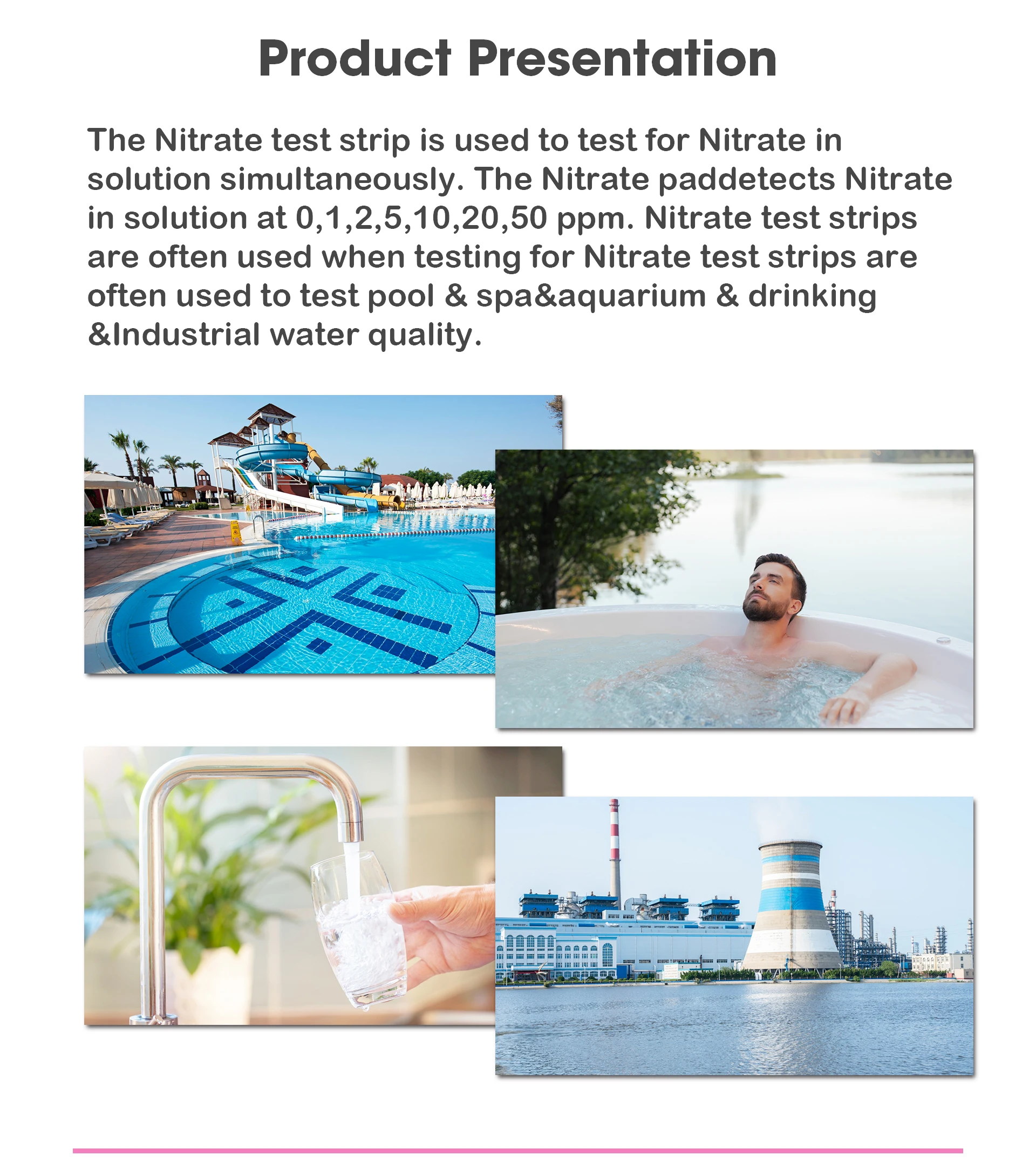 Ponds and aquariums Nitrate Water Quality Test Strips Water Test Kits ...