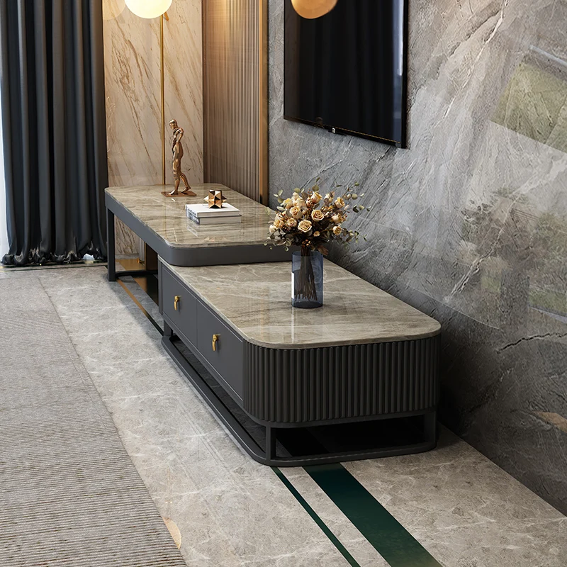 HANYEE Marble Coffee Tv Cabinet Glass Outdoor Black Coffee Table with Storage| Alibaba.com