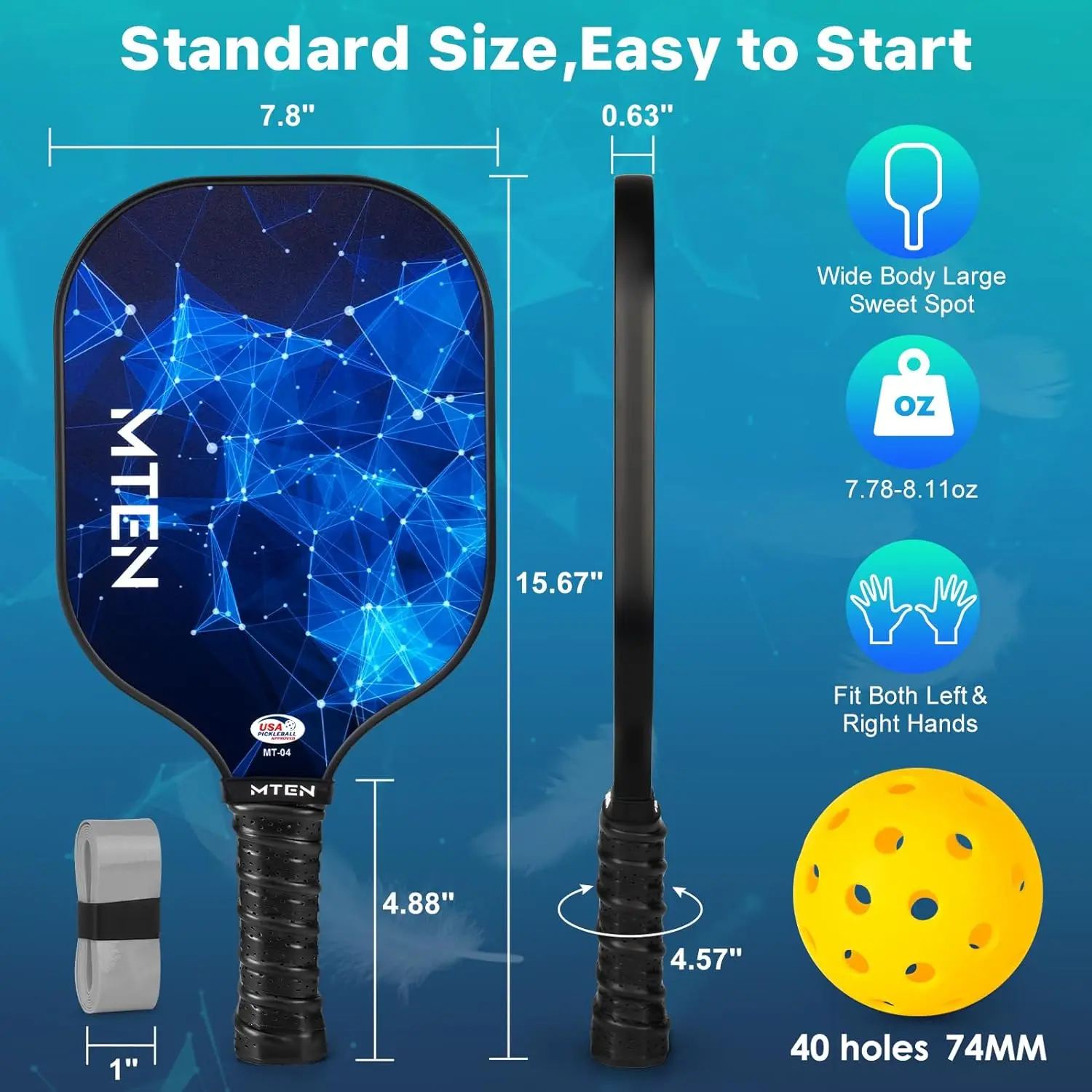 Oem Customized Logo Pickleball Paddle Set Pickleball Paddle Carbon ...