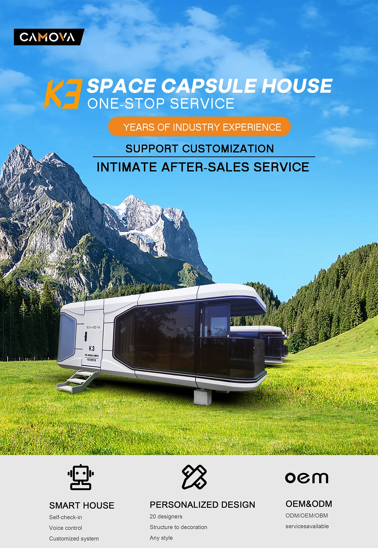 Luxury Modern Outdoor Portable Mobile Camping Space Capsule Resort ...