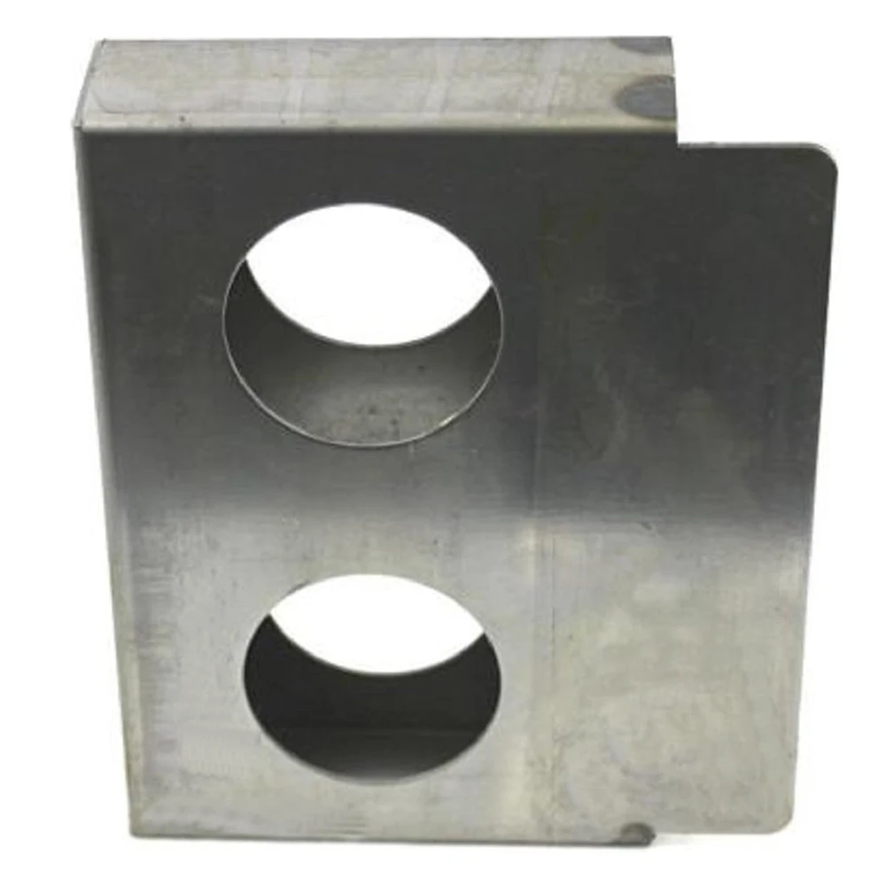 Double Hole Weldable Gate Lock Box - Unpainted Steel for Knob-set Dead ...