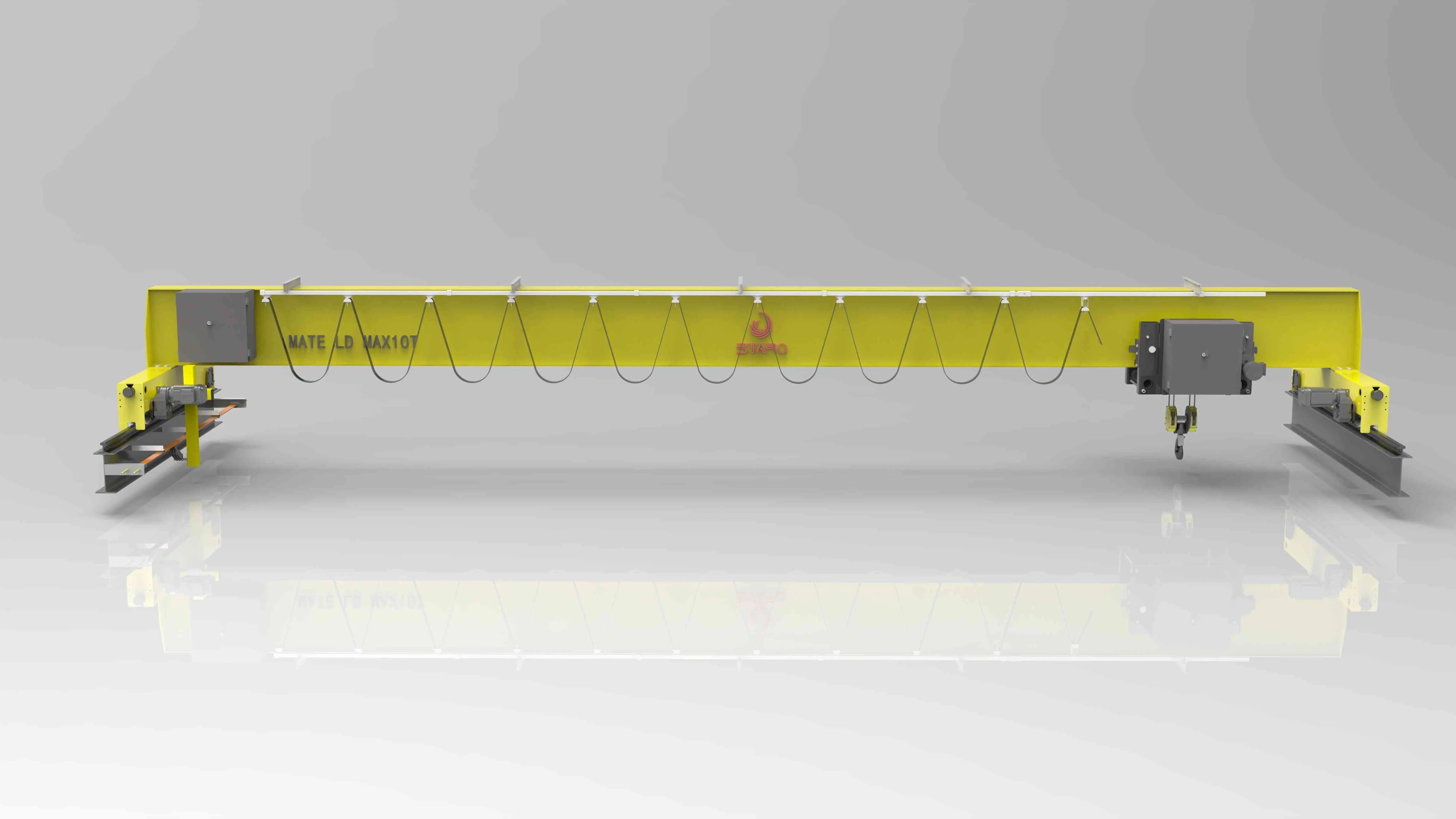 10 Ton Single Girder Overhead Crane European Electric Eot Crane Plant Heavy Duty Lift Bridge ...