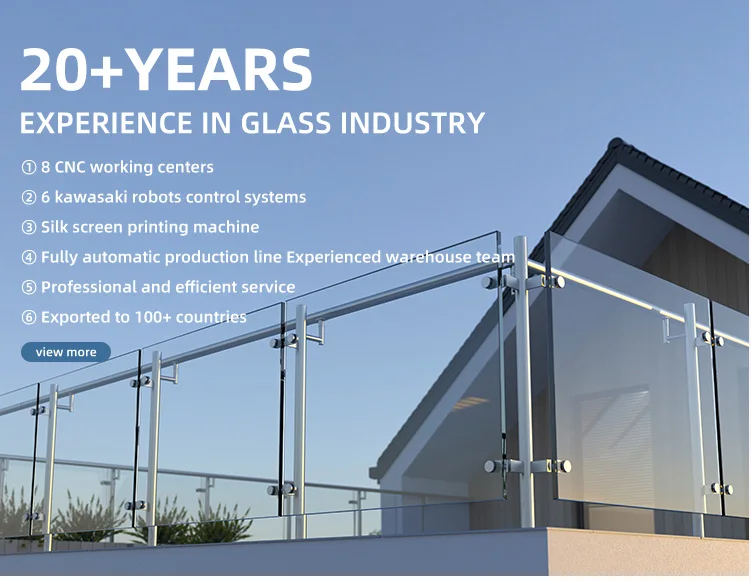 Commercial Safety Tempered Laminated Fixing Balustrade Aluminum Frame ...