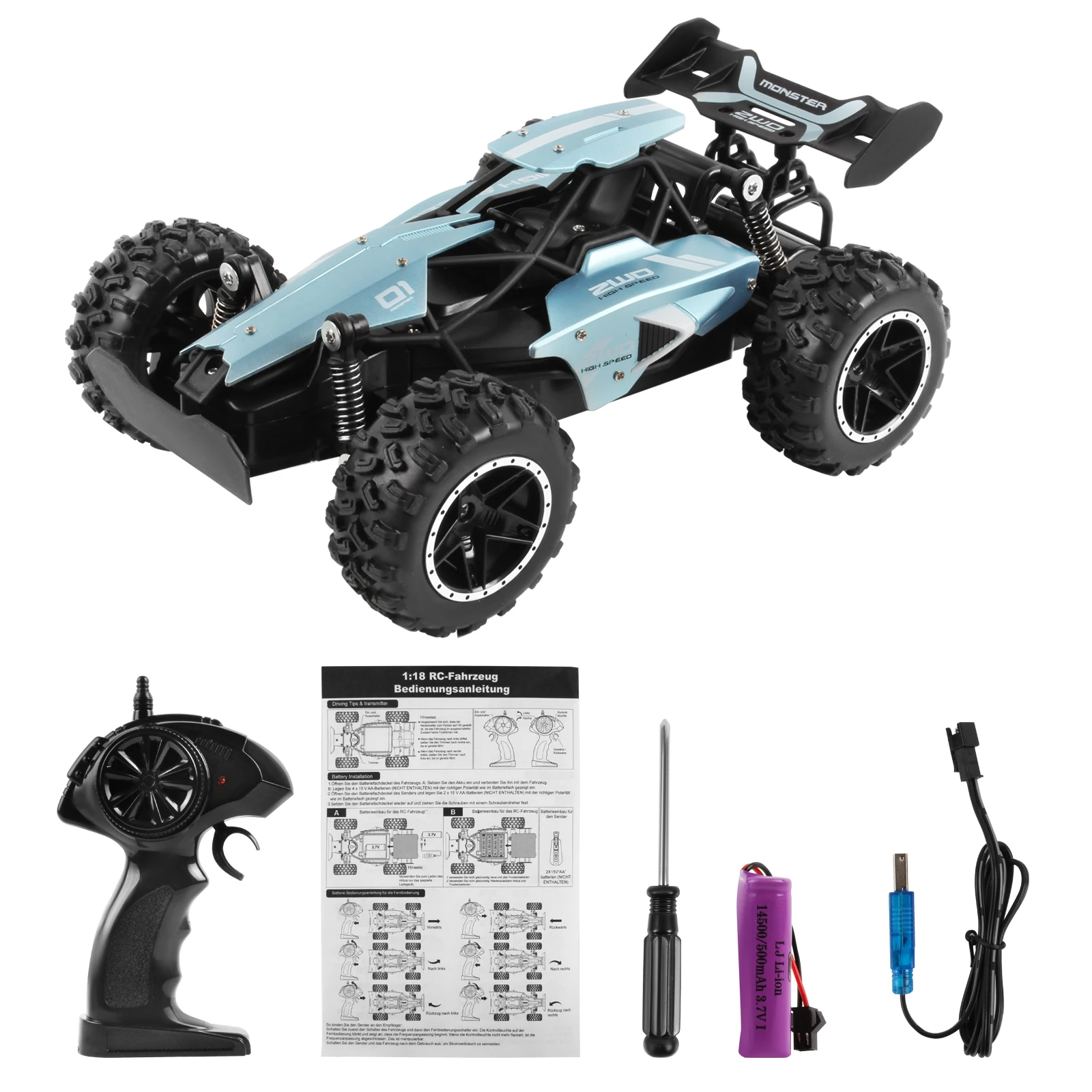 Paisible Rc Car 2.4g Remote Control Car Supersonic Truck Off-road ...