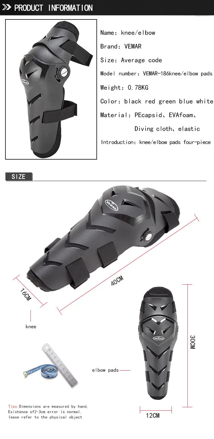Wholesale Breathable Motorcycle Knee Brace Skating Protective Gear Knee ...