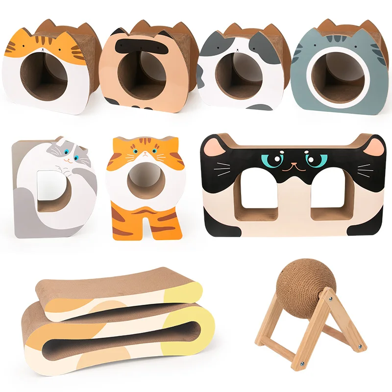 Oem Corrugated Cardboard House Indoor Cat Scratch Board Replaceable Pad ...