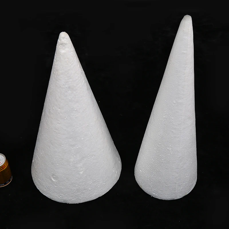 White Polystyrene Cone Craft Styrofoam Foam Cone For Diy Christmas Tree ...