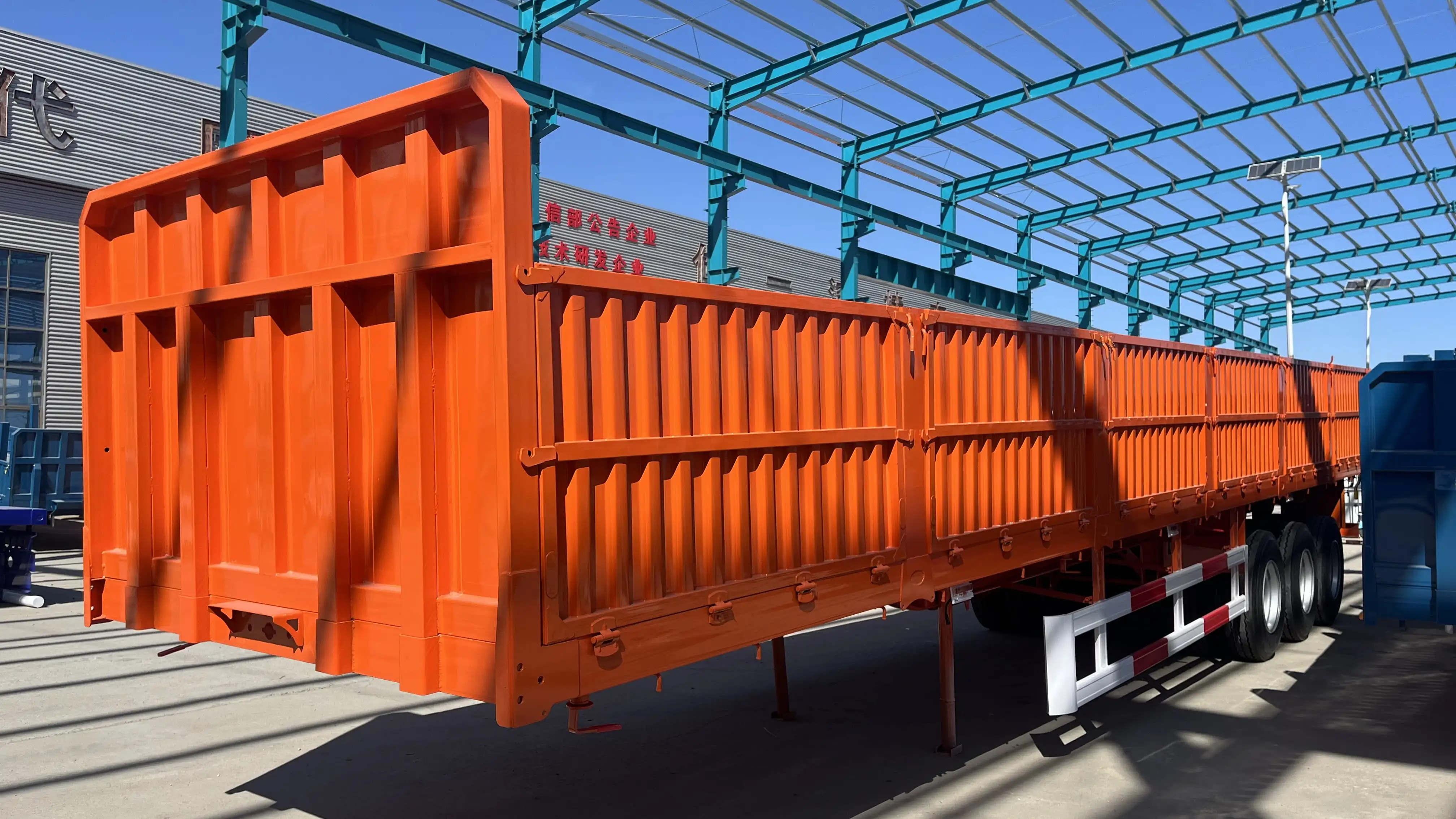 3 Axles Sidewall Semi Trailer Transport For Utility Cargo/ Bulk Cargo ...