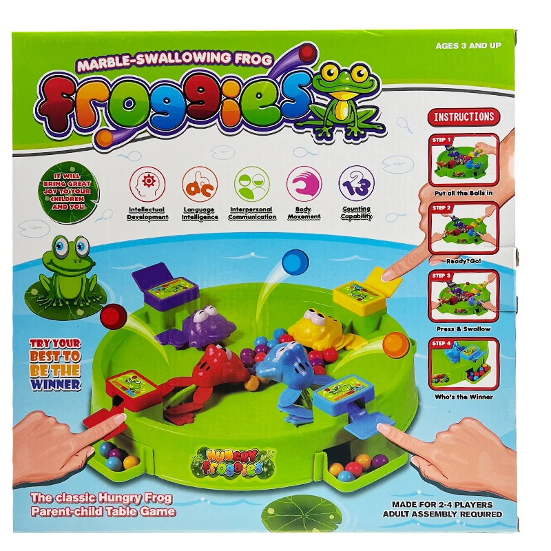 Amazoned Interaction Table Toys Multiplayer Feeding Frog Beads Eat ...