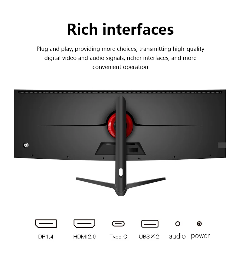 Large Screen Computer Curvo Monitor 49 Inch Pollici Polegadas Moniteur ...