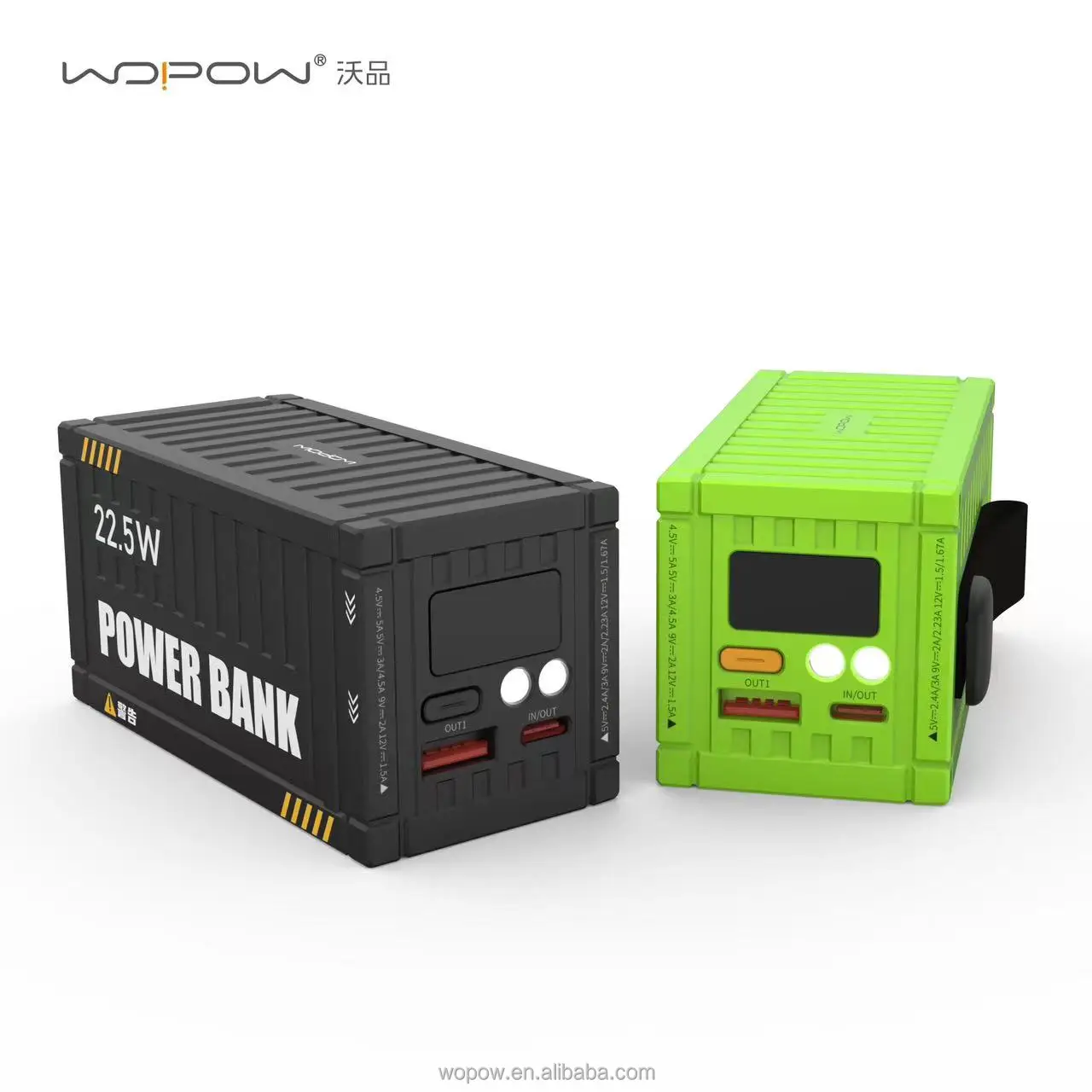 WOPOW PD31 Power Bank - 10000mah Portable Charger with LED
