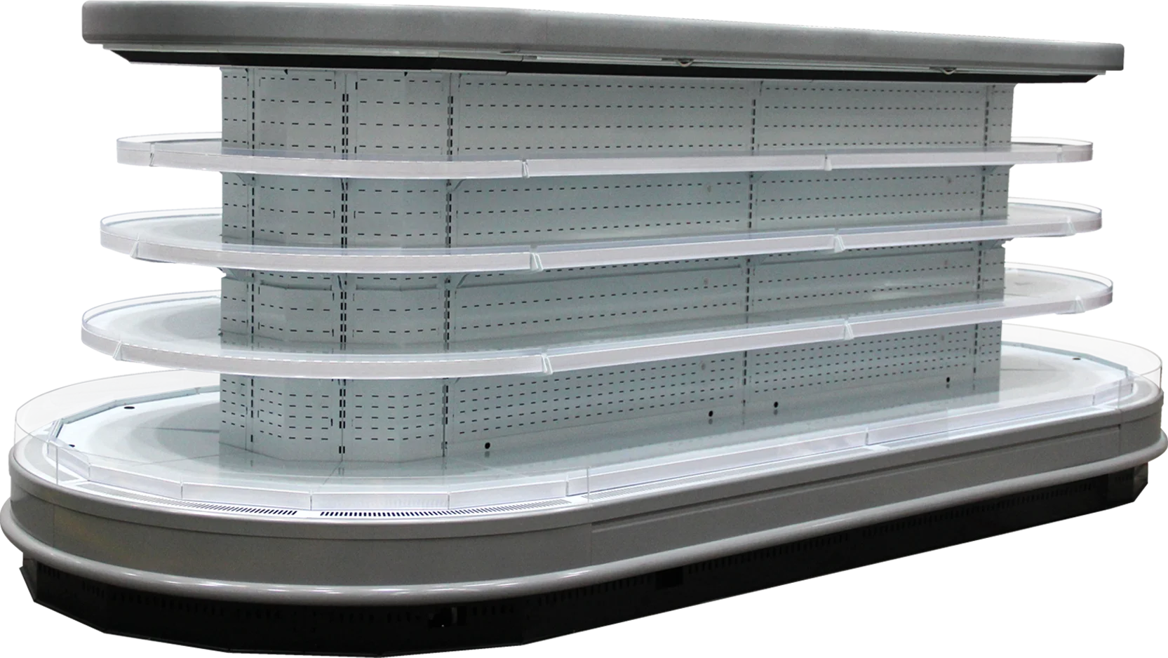 Commercial Cold Food Display Fridge Showcase Multi-deck Refrigerator ...