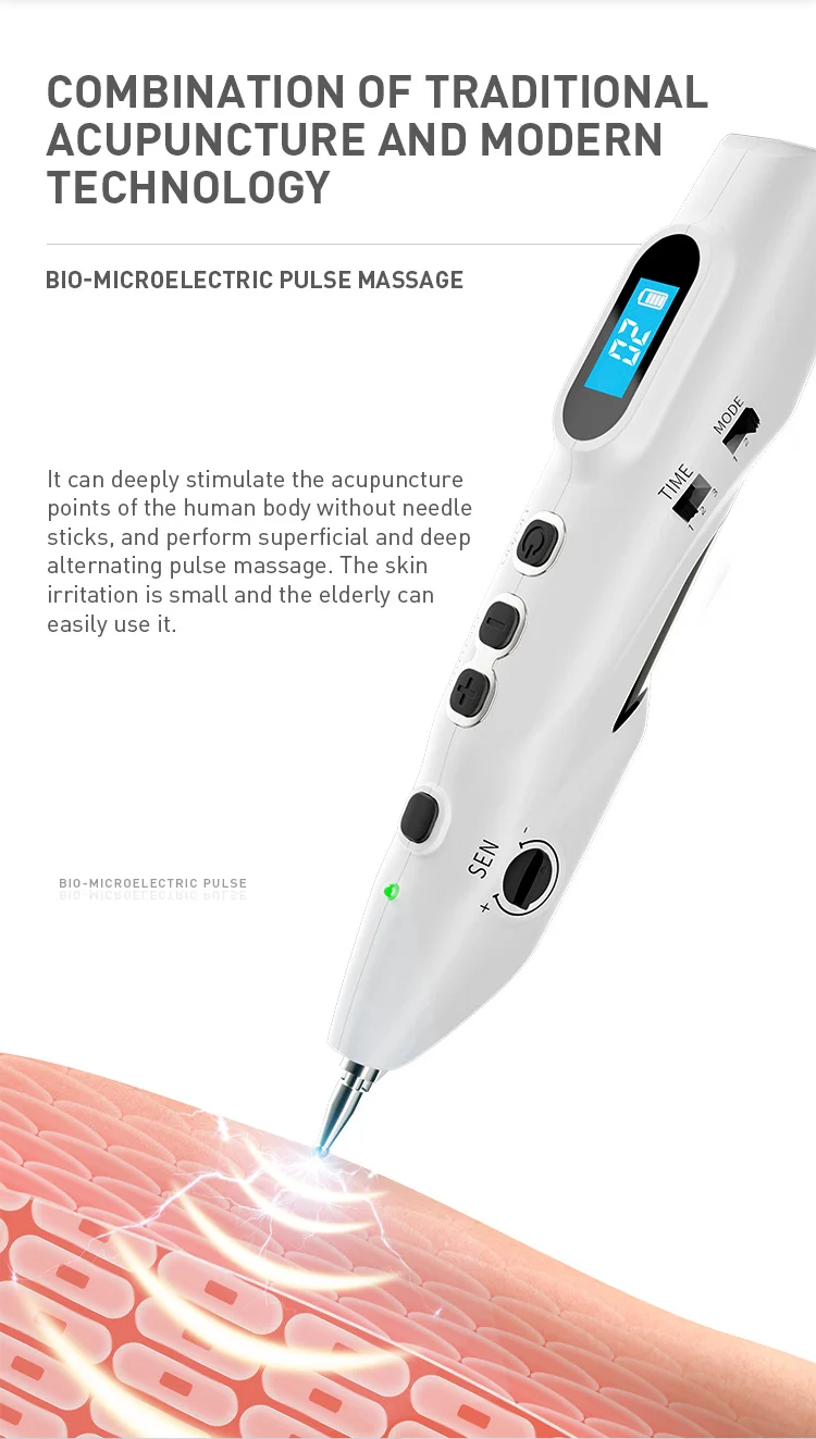 Hot Electro Acupuncture Point Stimulator - Piezo Pen Massage