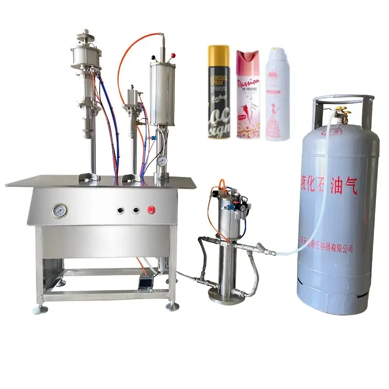 Automatic Cosmetic Spray Aerosol Filling Machine - High Efficiency