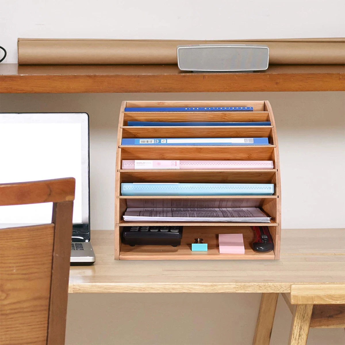 Alibaba.com: Natural Bamboo Wood Desk File Organizer Office Paper ...