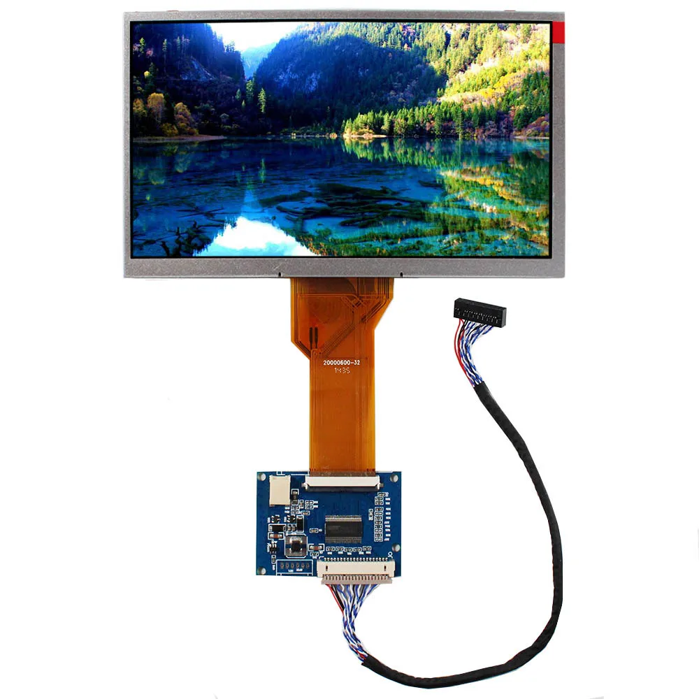 50pin Ttl To Lvds Tcon Board Thin Motorcycle Lcd Panel 7" At070tn92 800x480 Resolution Lcd ...