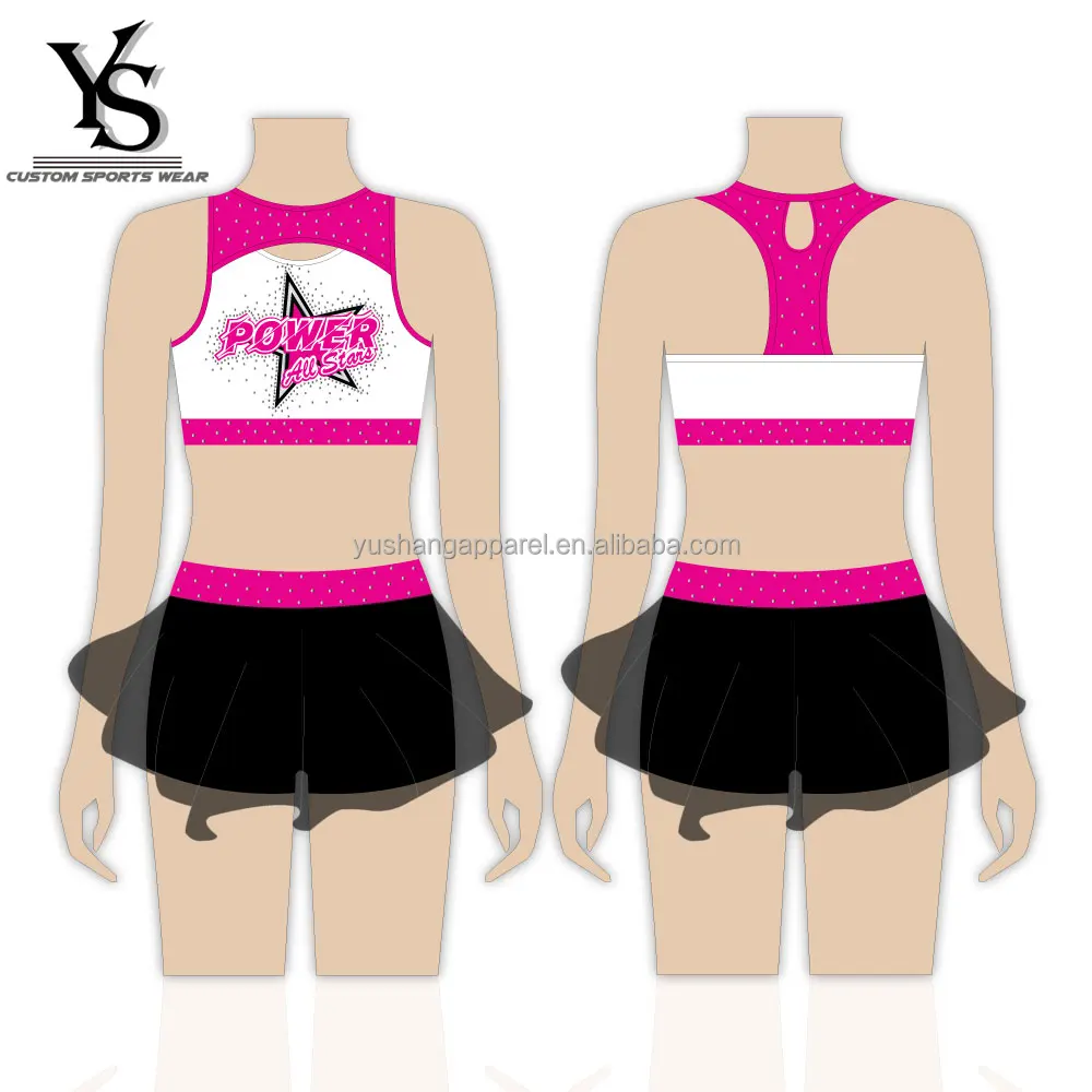 Custom Cheer Practice Wear - Sublimation with Rhinestones