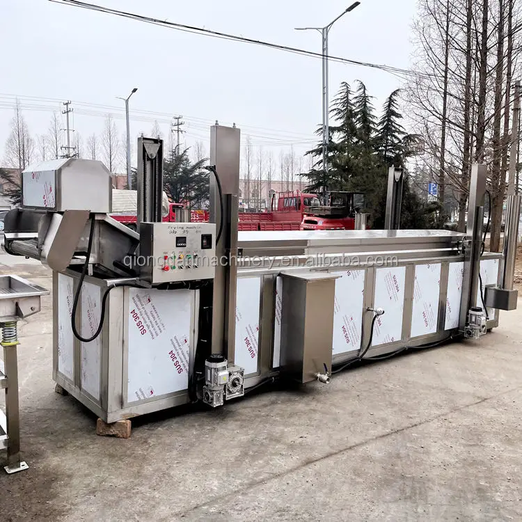 Small Continuous Gas Frying Machine and Conveyor Samosas Fryers ...