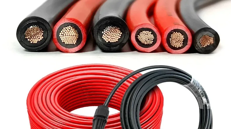 Tuv Xlpo Tinned Copper Dc Solar Pv Wire 1.5mm 2.5mm 4mm 6mm 8mm 10m ...