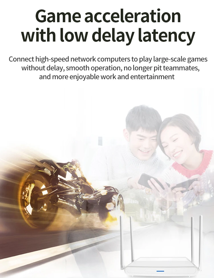 Gigabit 5G High Speed Dual Band WIFI6 Mesh Router 1800Mbps Wireless ...