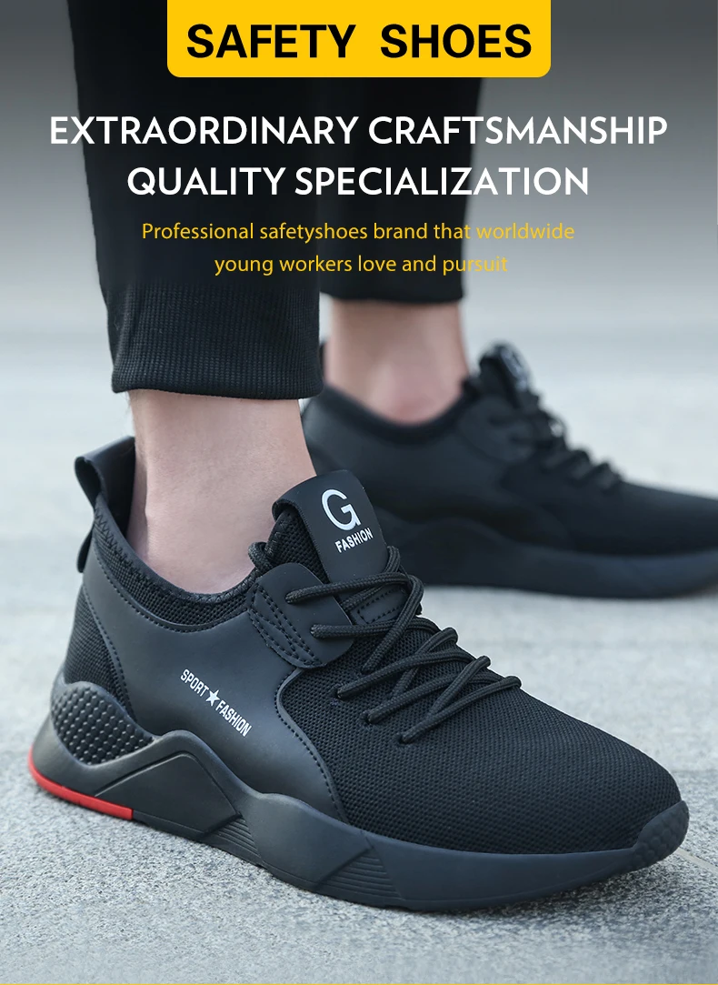 New Prevent Puncture Steel Toe Safety Shoes Industrial Working Footwear ...