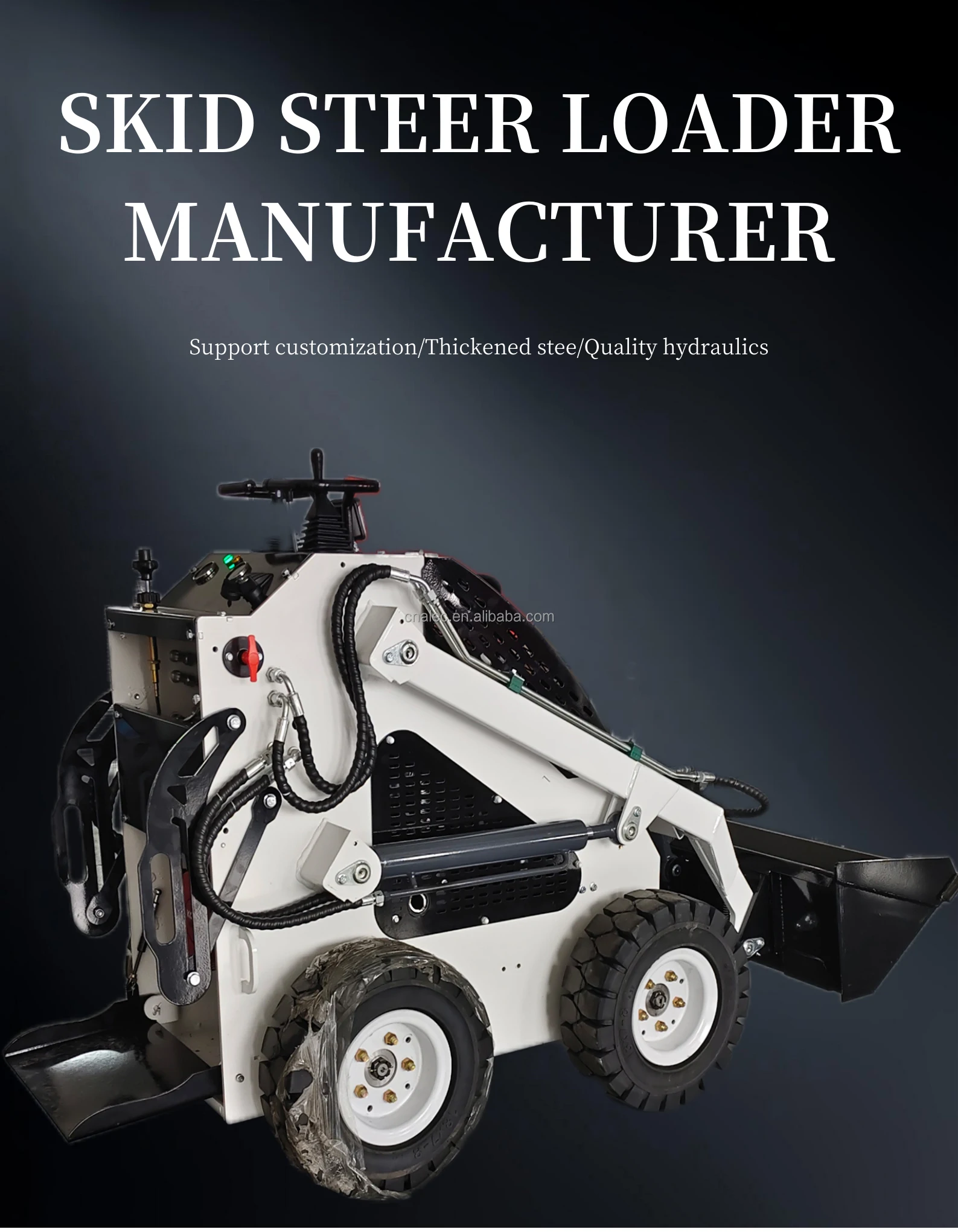 Small 4WD Loader with Hydraulic Bucket Narrow Site Material Transport ...