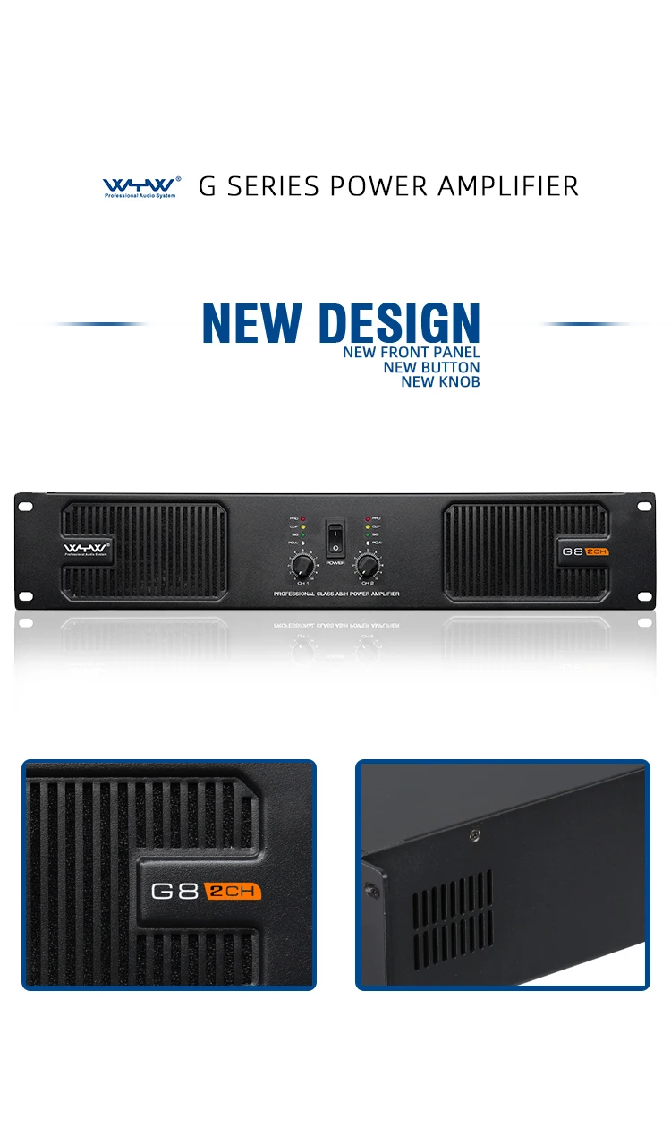 800 Watt Professional Power Amplifier - Class H Audio Amplifier for ...