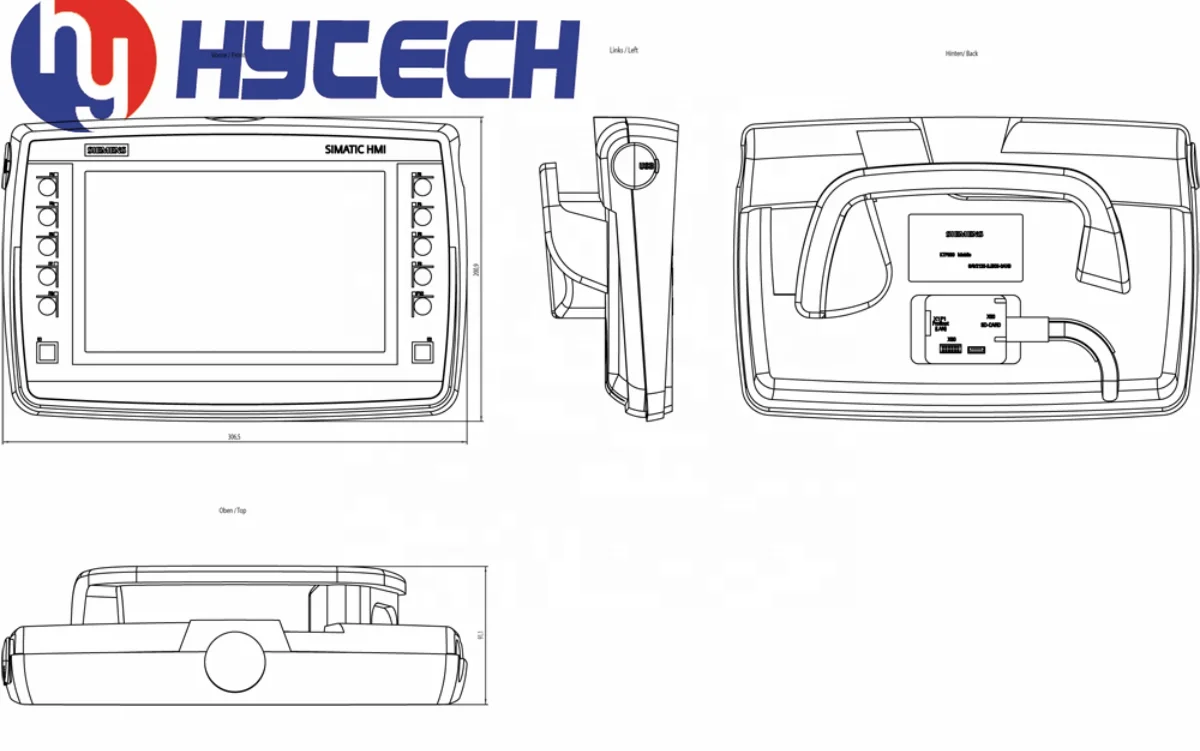 Hytech Siemens Simatic Hmi 9.0" Tft Display Key And Touch Screen Ktp900 ...