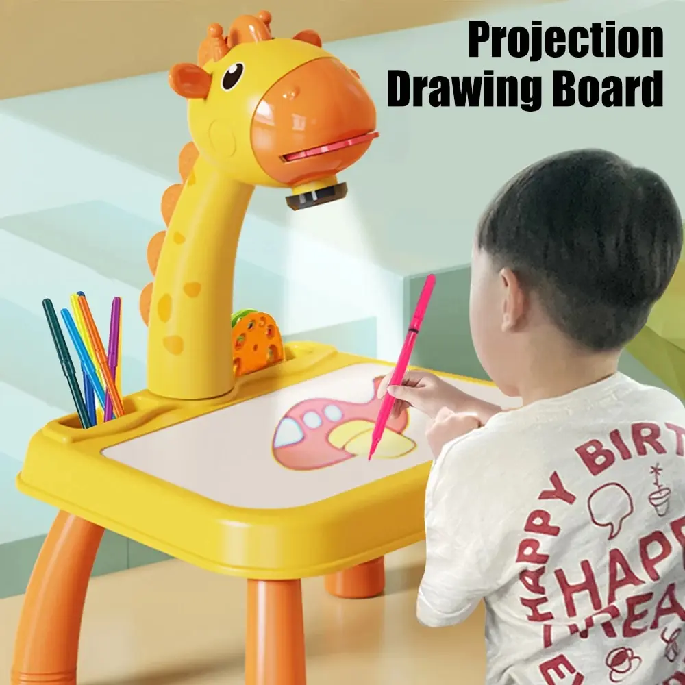 Toy Art Table Pin Painting Giraffe Unique Adjustable Drafting Three ...