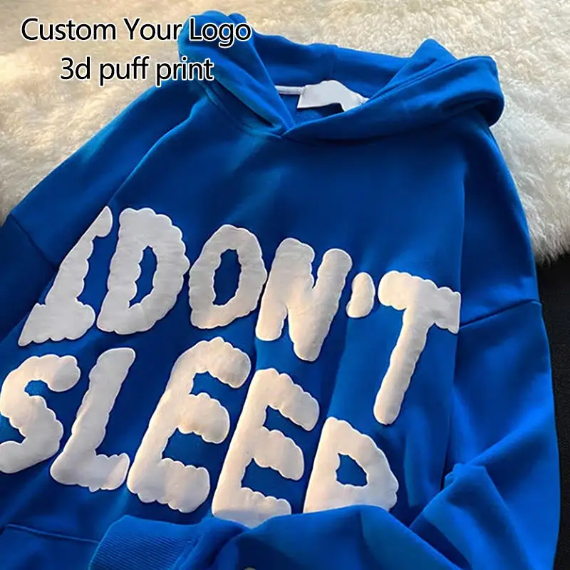 High Quality Unisex Puff Printing Hoodie Manufacturer Oem Cotton Women ...