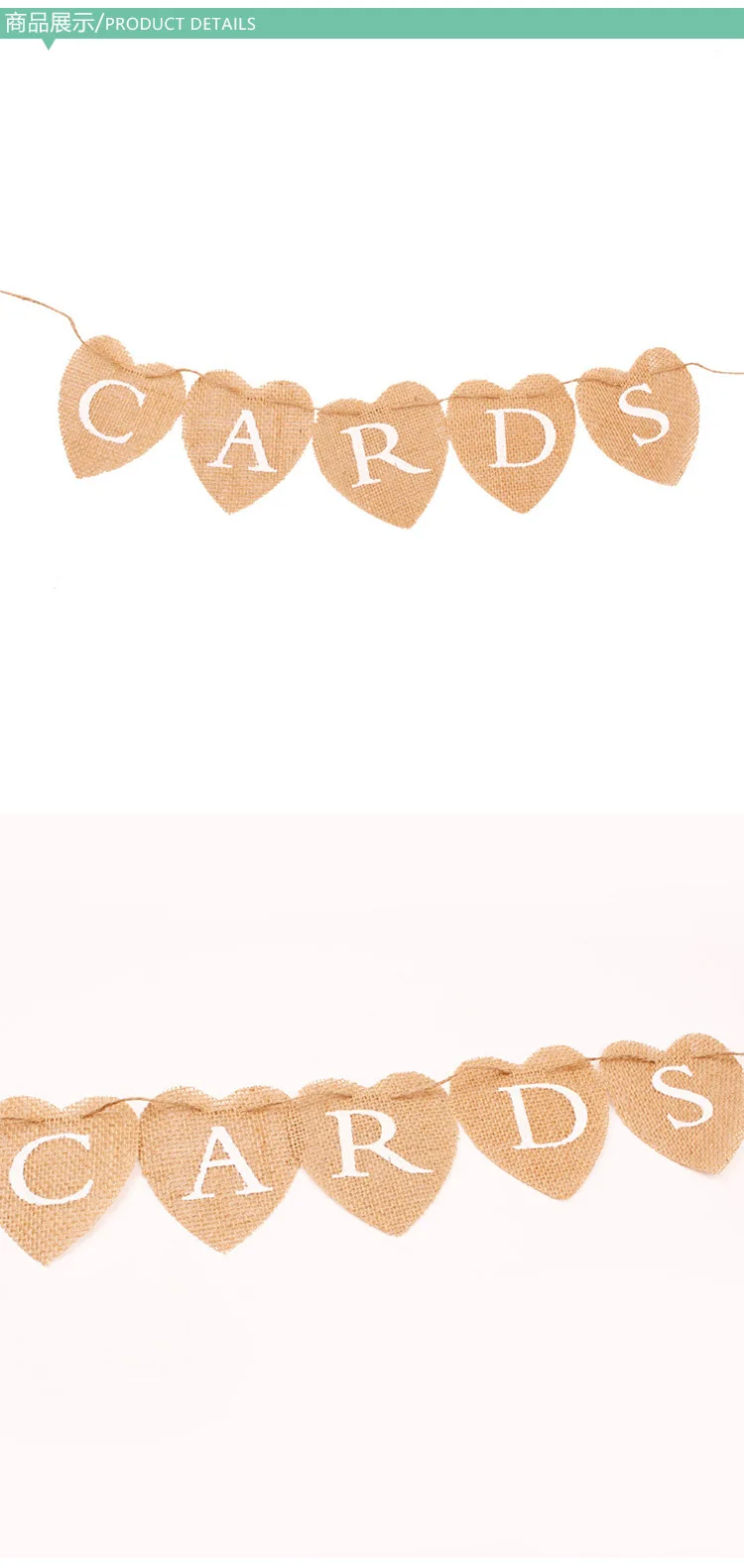 Cards Jute Burlap Banner Birthday Party Wedding Decoration Banner - Buy ...