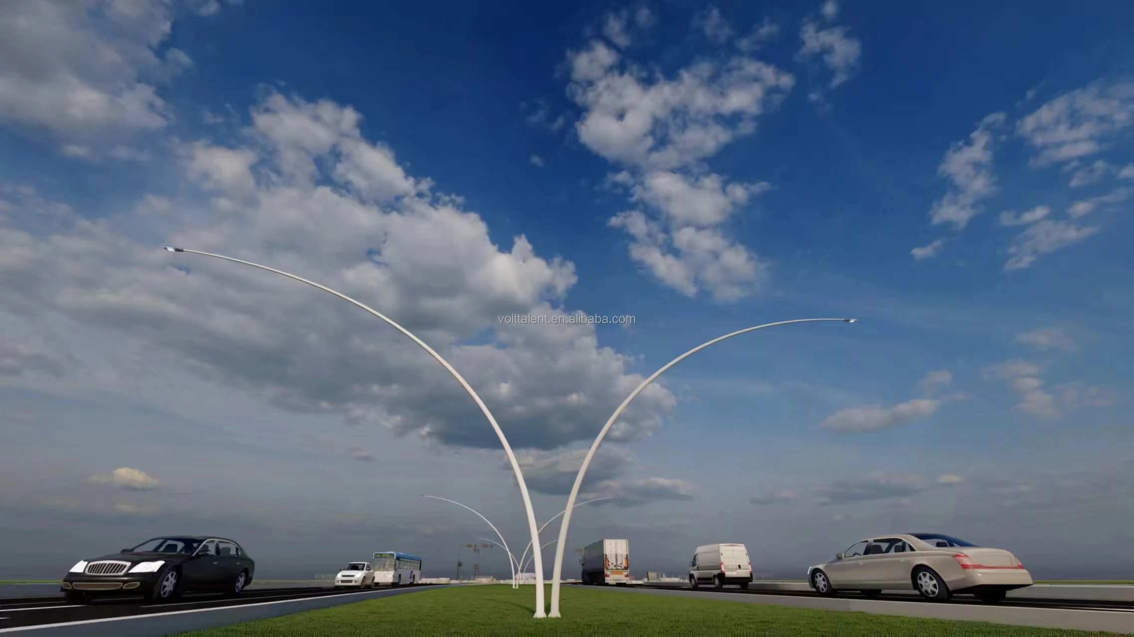 Street Light Pole High Mast Pole With Hot Galvanised Hot Dip Dipped ...