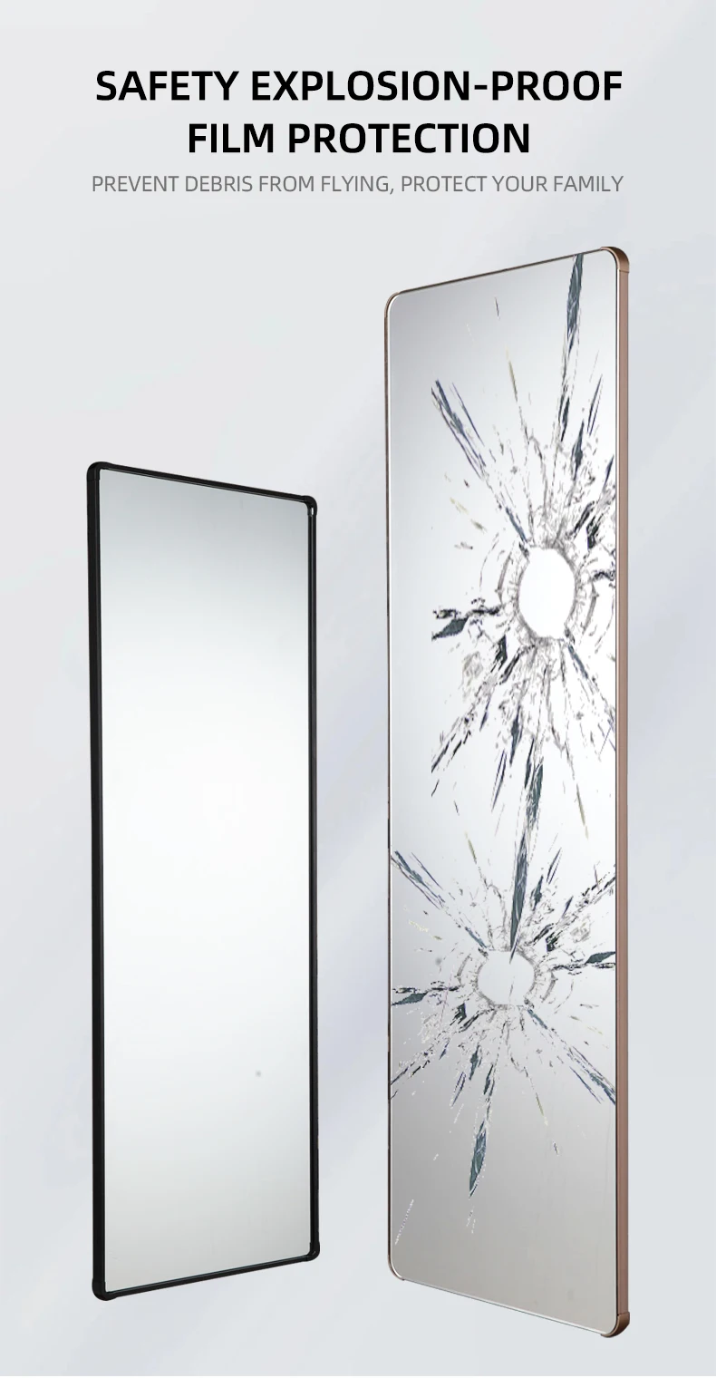 ROEASY Bedroom Mirror Rotating Slide Wardrobe Mirror Slide Pull Out ...