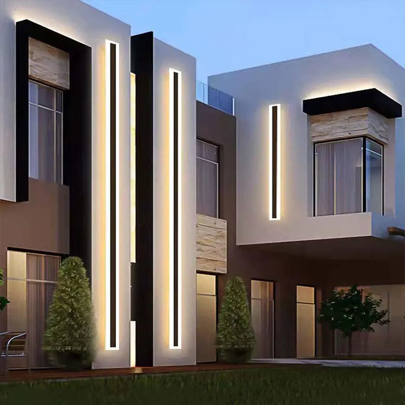 Waterproof Ip65 Outdoor Linear Led Wall Light Modern Long Wall Sconce ...